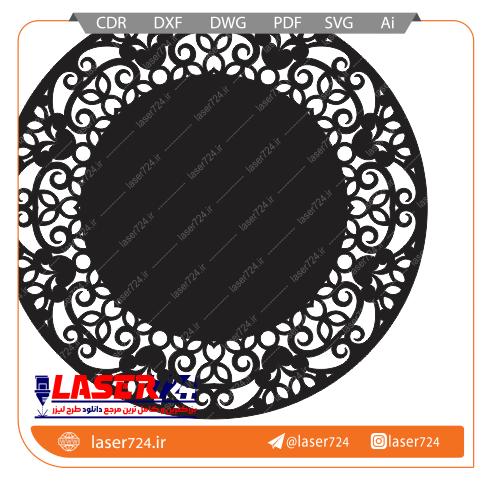 طرح وکتور آینه دستی | لیزر 724